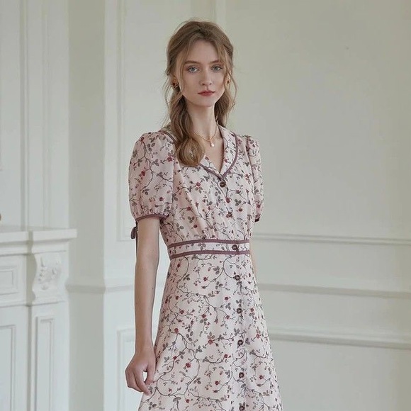 Simple Retro | Dresses | Simple Retro Floral Dress | Poshmark